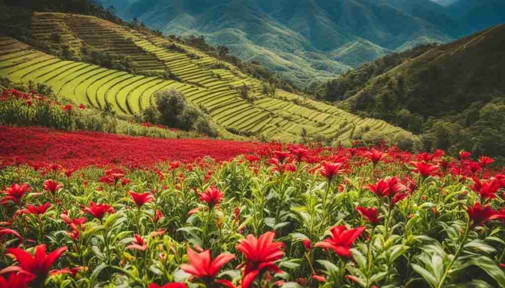 Red Flowers in Colombia