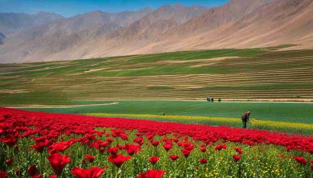 Red Flowers in Iran