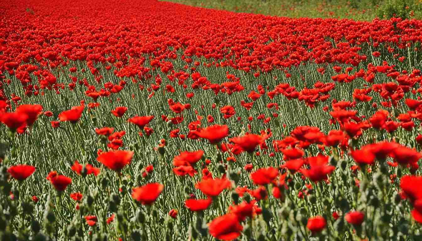 Red Flowers in Albania