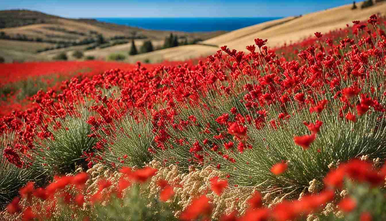 Red Flowers in Cyprus