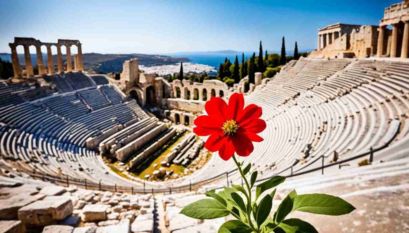 Red Flowers in Greece