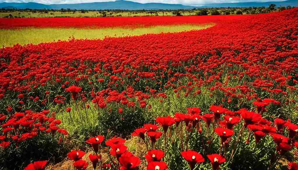 Red Flowers in Kenya