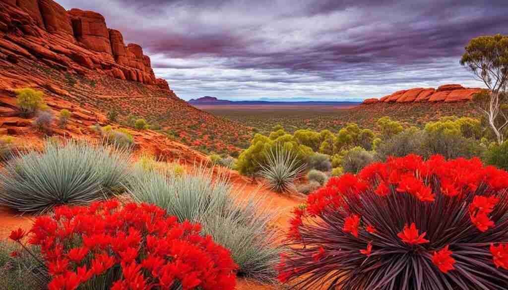 Red Flowers in Australia