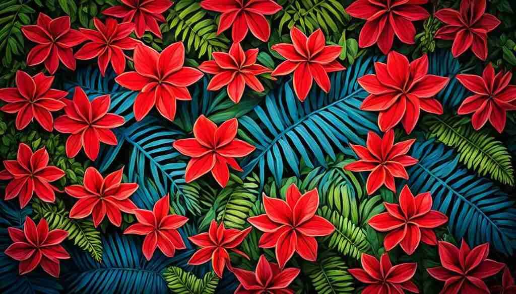 Red Flowers in Fiji