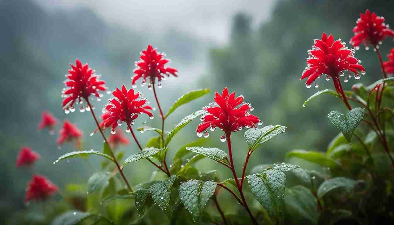 Red Flowers in Laos