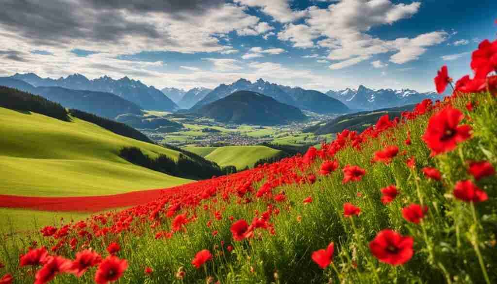 Red Flowers in Austria