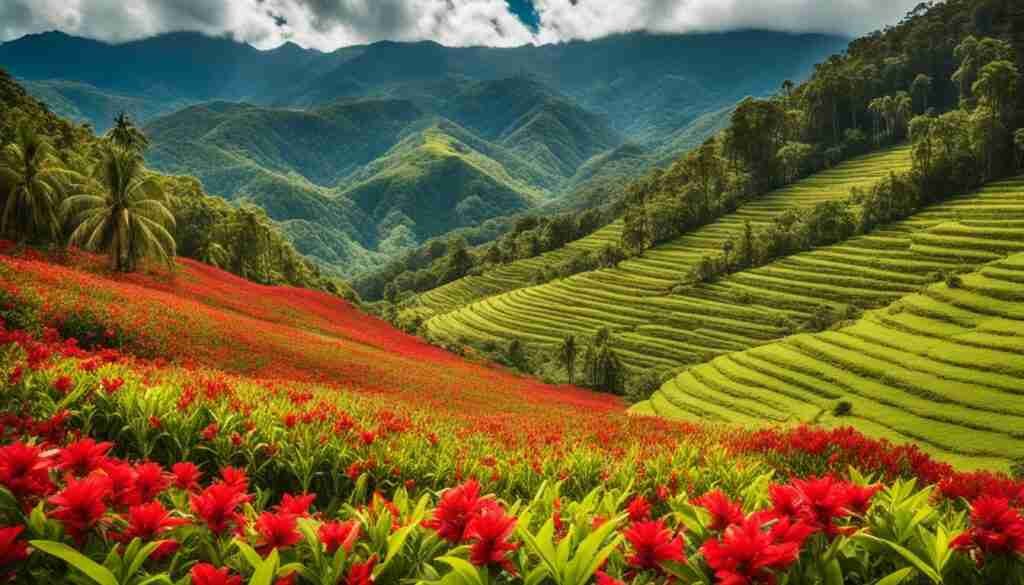 Red Flowers in Colombia