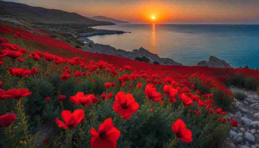 Red Flowers in Cyprus