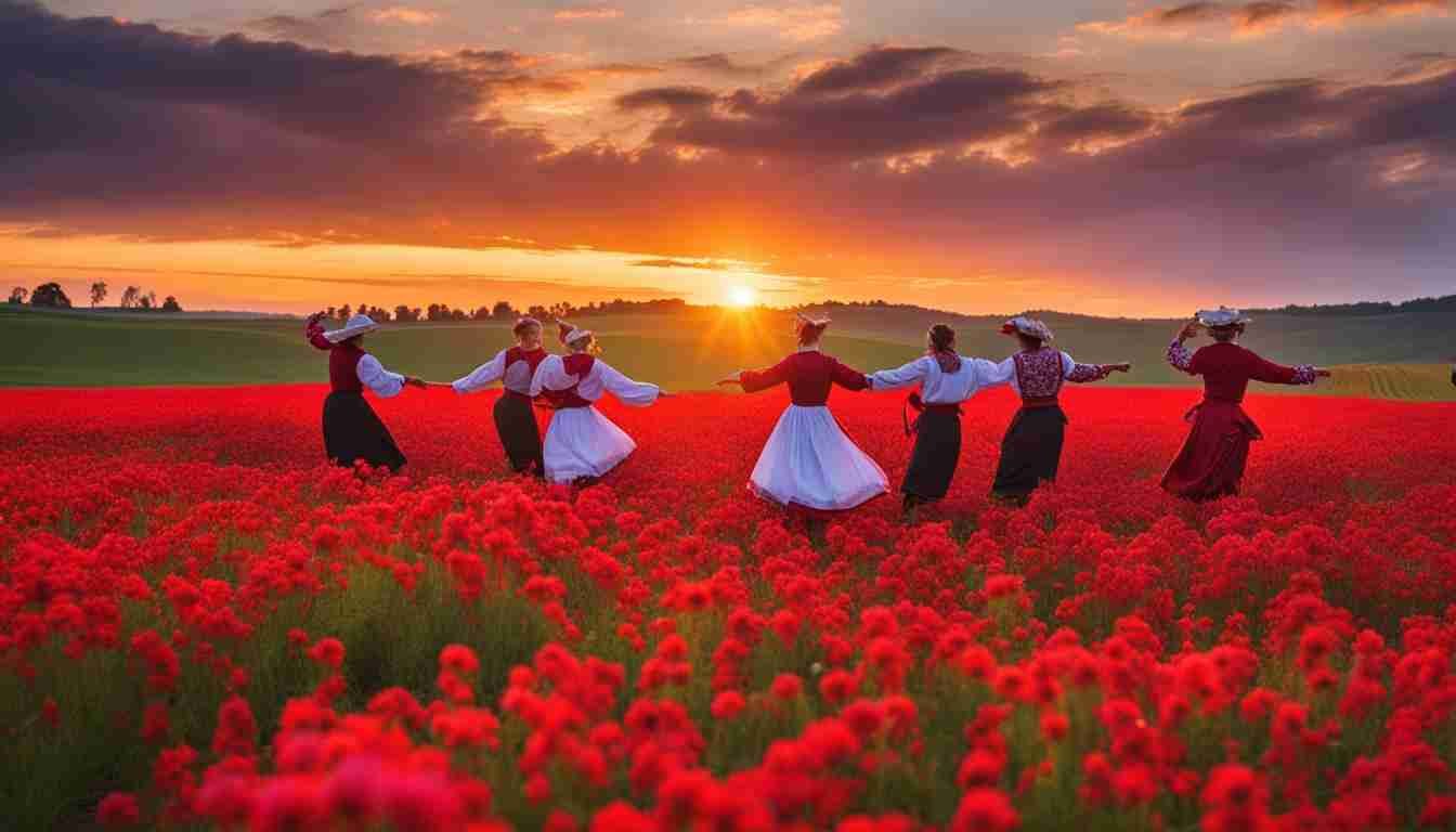 Red Flowers in Czechia