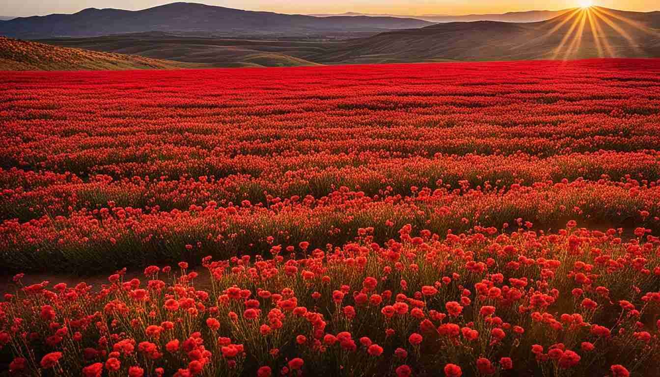 Red Flowers in Algeria