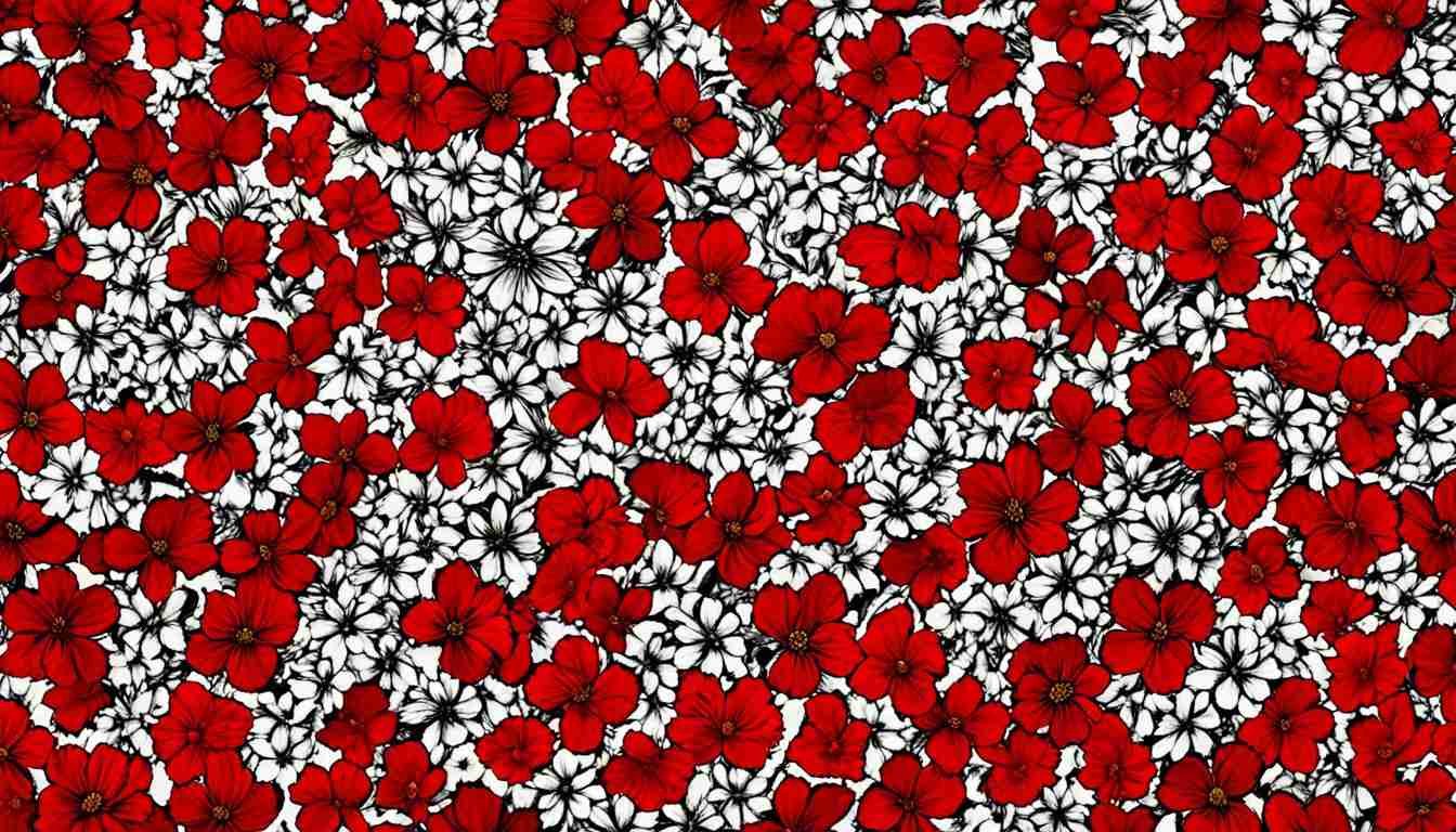 Red Flowers in Myanmar