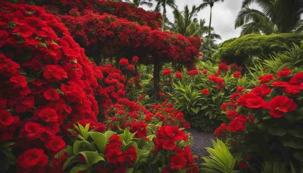 Red Flowers in Tonga