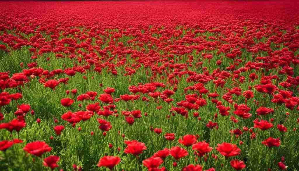 Red Flowers in Rhode Island
