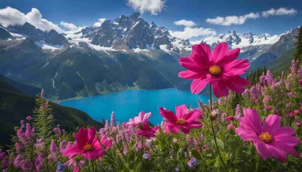 Red Flowers in Switzerland