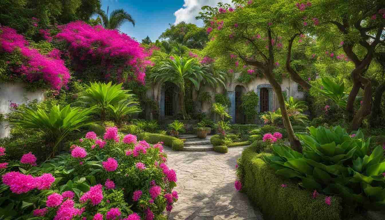 Pink Flowers in Haiti