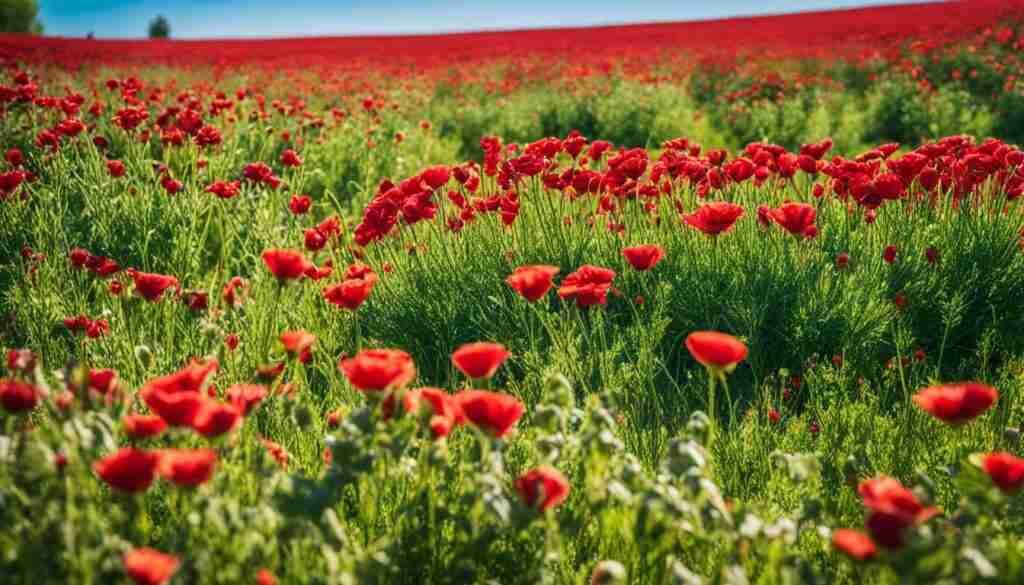 Red Flowers in Moldova