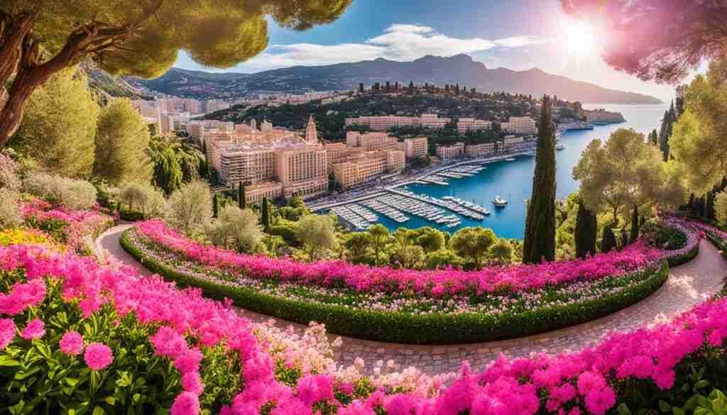 Pink Flowers in Monaco