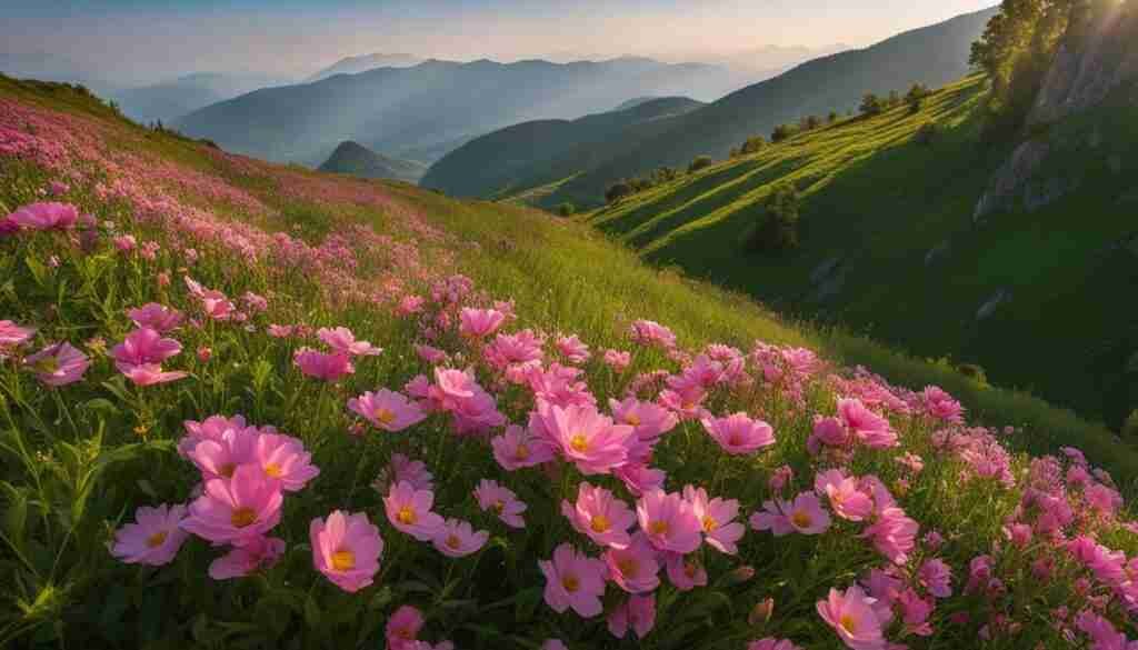 Pink Flowers in North Macedonia