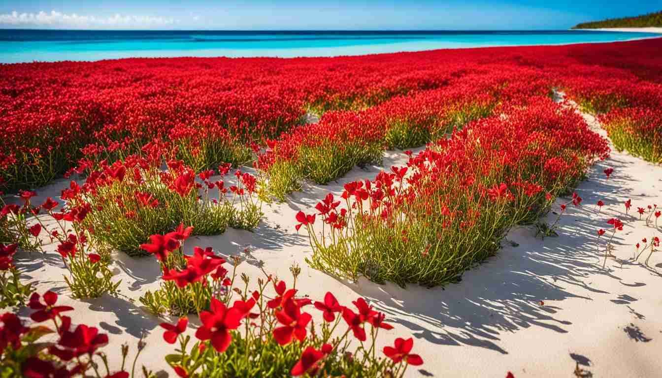 Red Flowers in Tuvalu