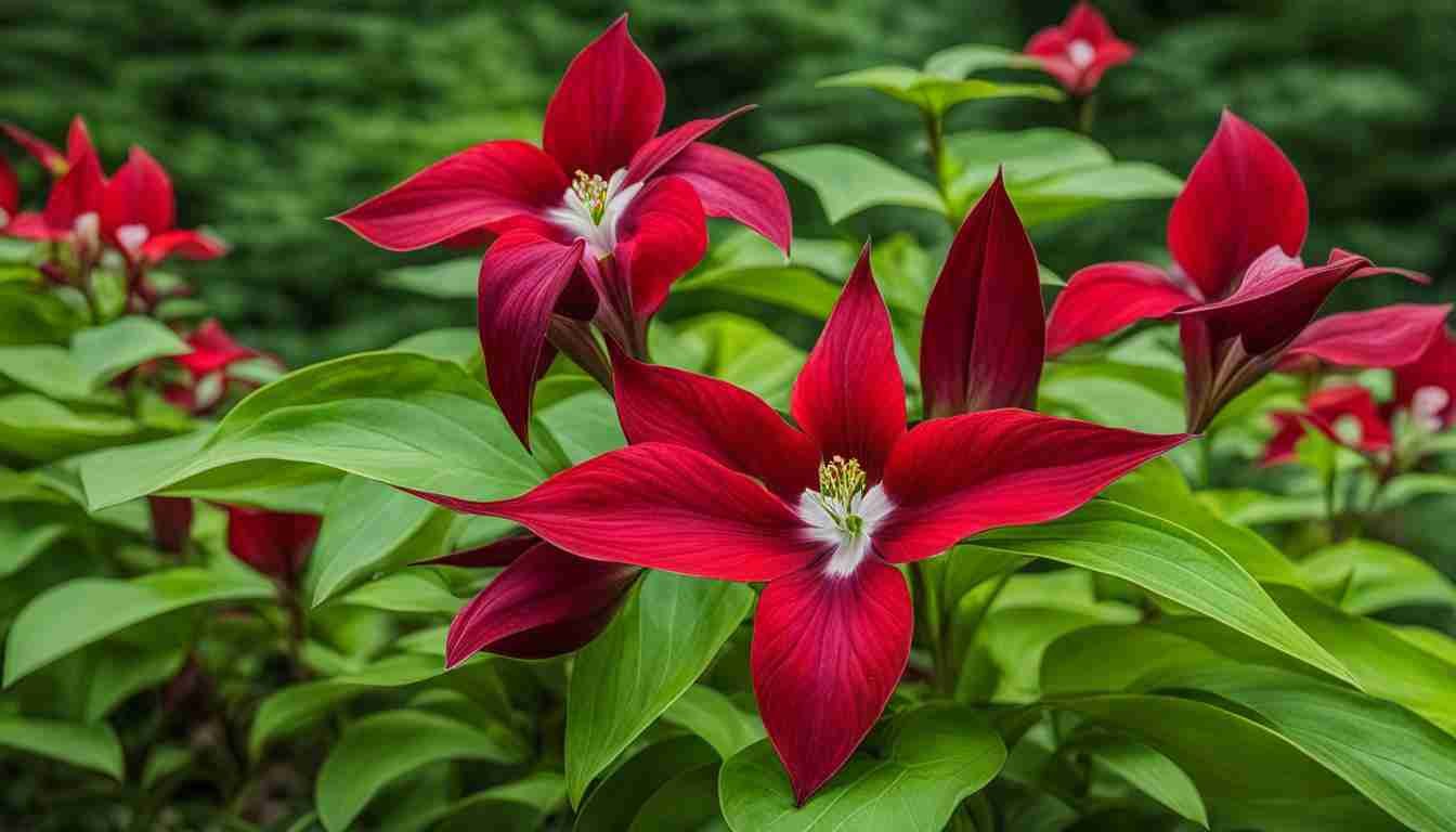 Red Flowers in Maine