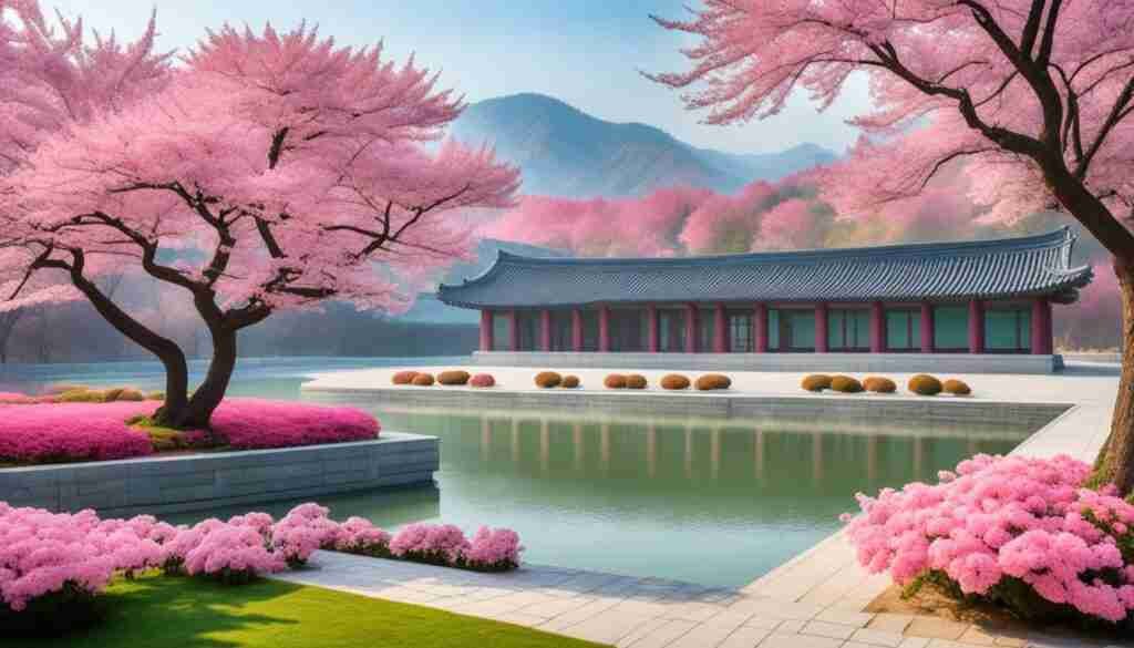Pink Flowers in North Korea