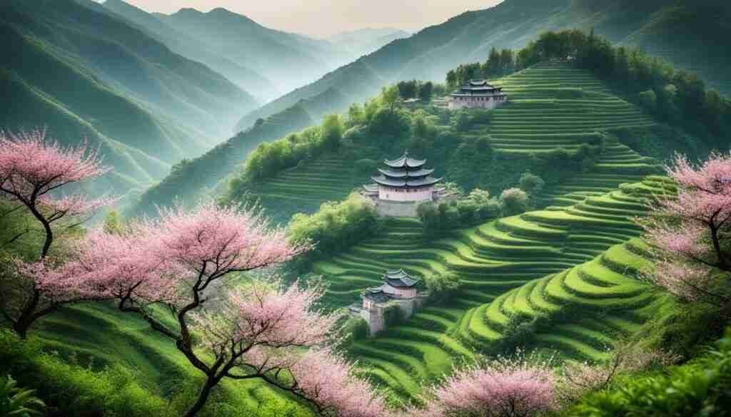 Pink Flowers in China