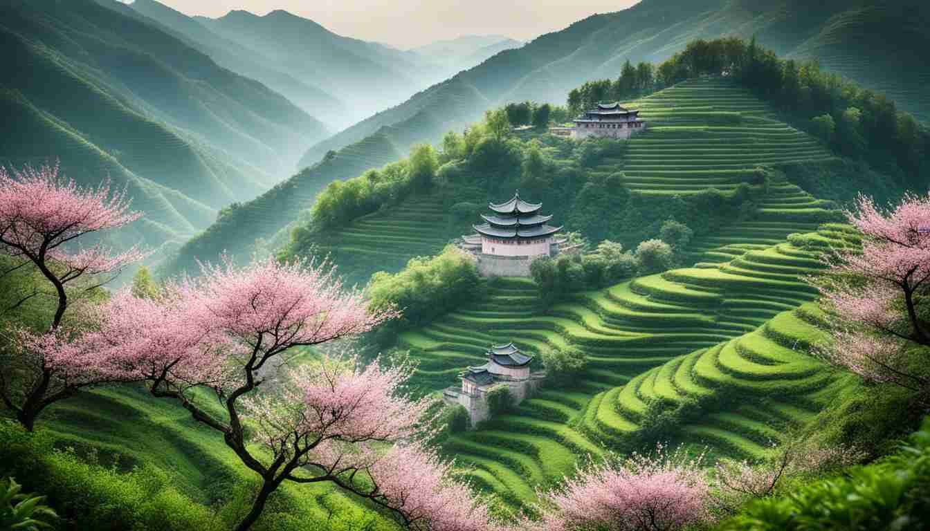 Pink Flowers in China