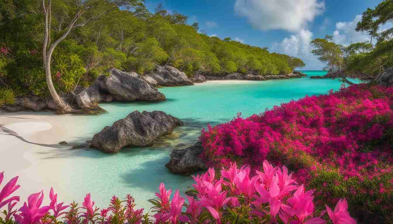 Pink Flowers in Bahamas