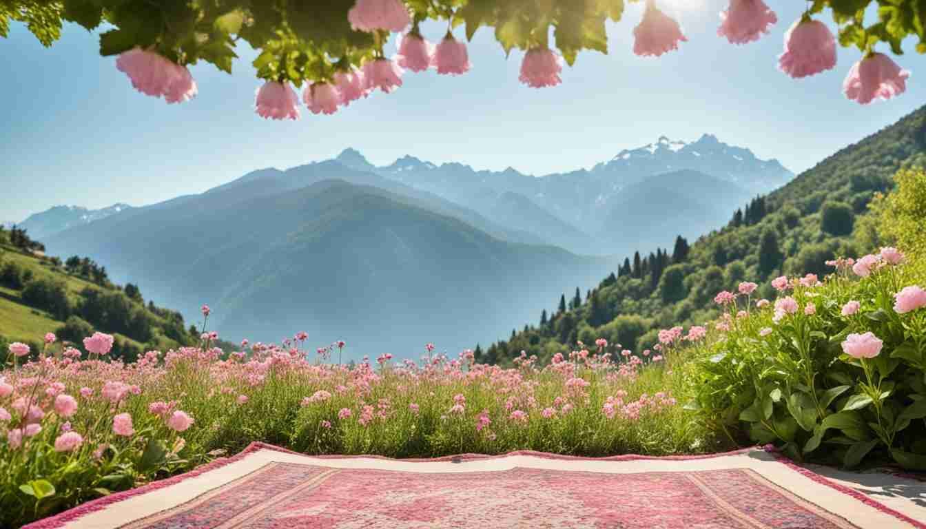 Pink Flowers in Albania