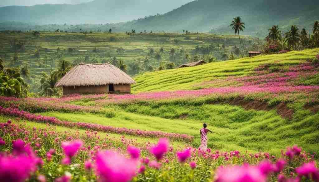Pink Flowers in Burundi