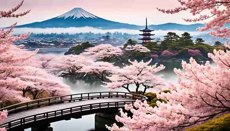 Pink Flowers in Japan