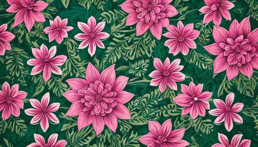 Pink Flowers in Gabon
