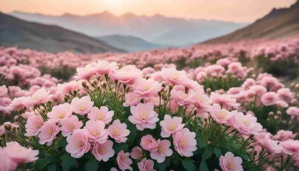 Pink Flowers in Kazakhstan