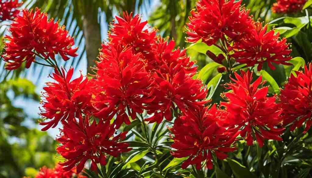 Red Flowers in Solomon Islands