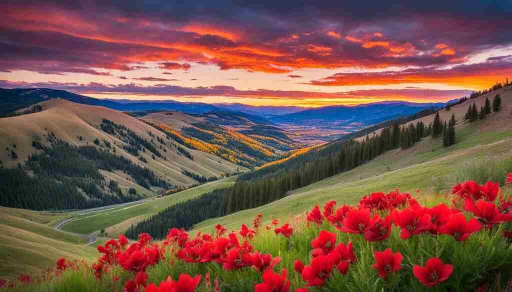 Red Flowers in Colorado