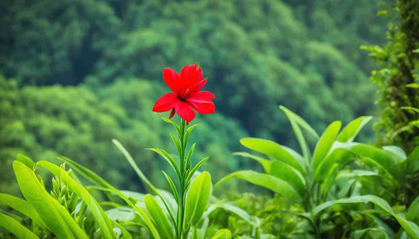 Red Flowers in Solomon Islands