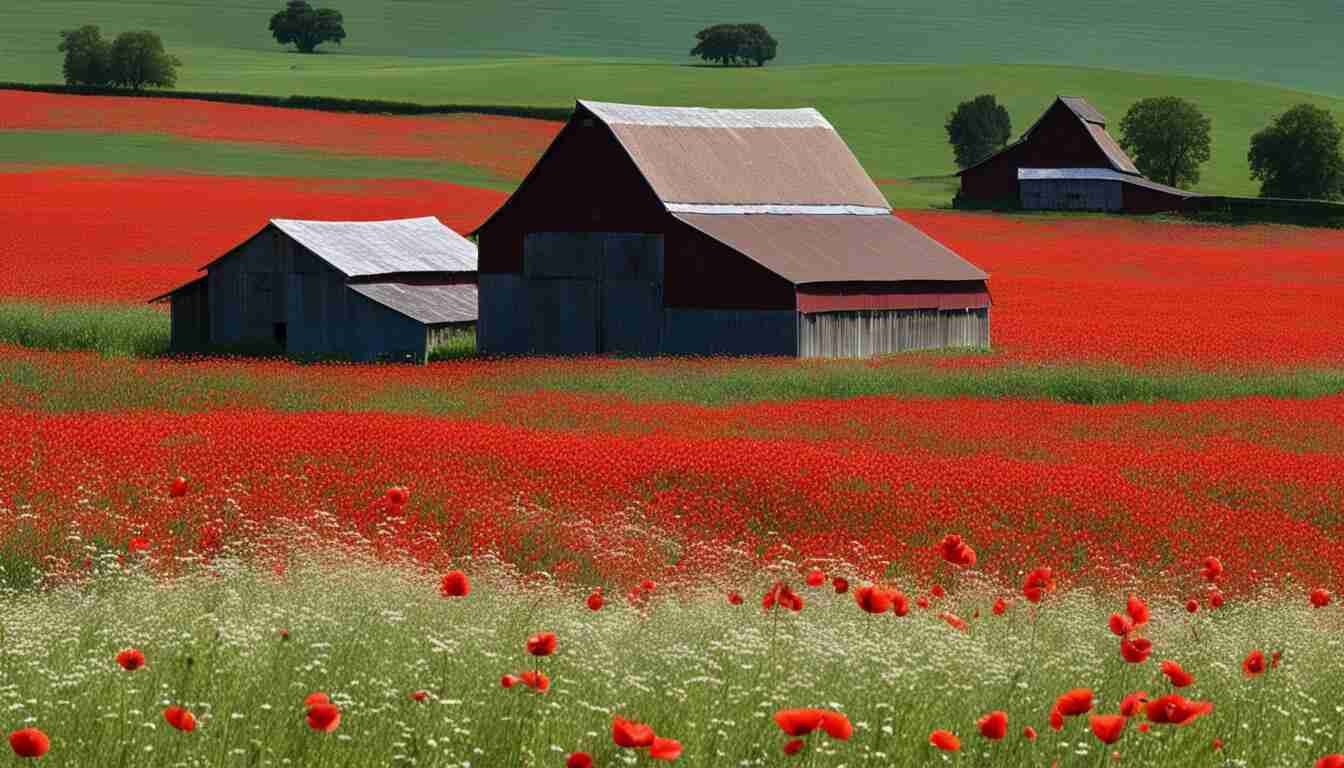 Red Flowers in Kansas