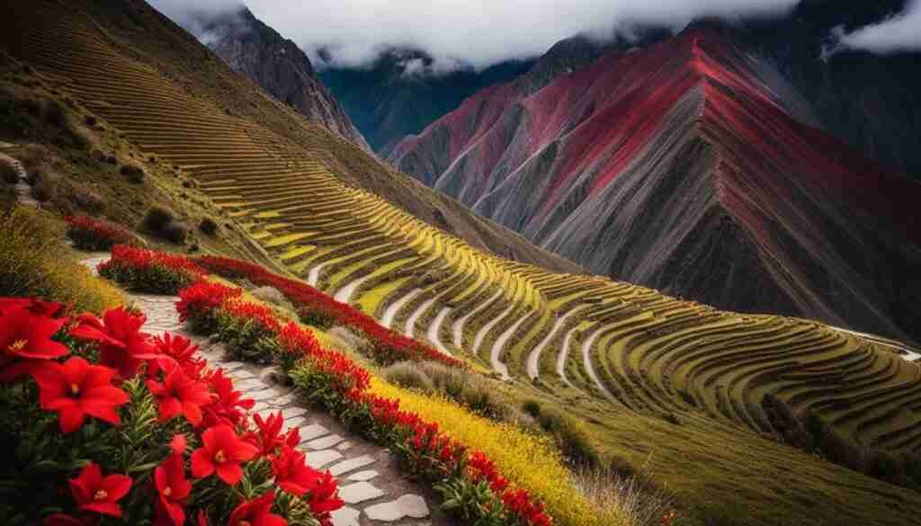 Red Flowers in Peru