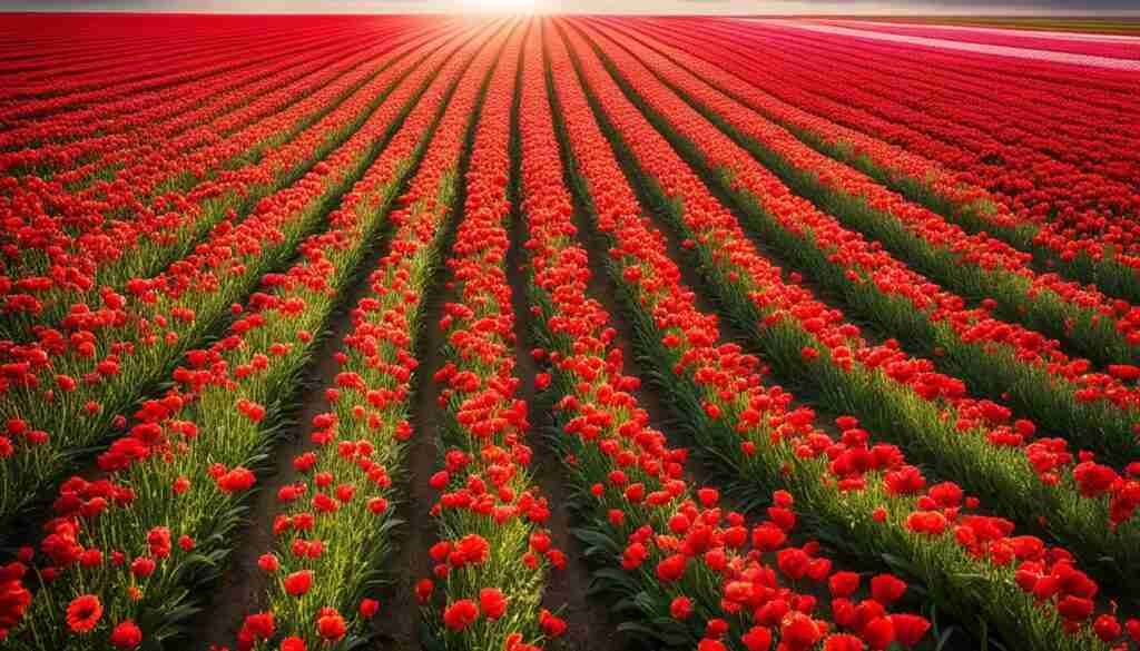 Red Flowers in Netherlands