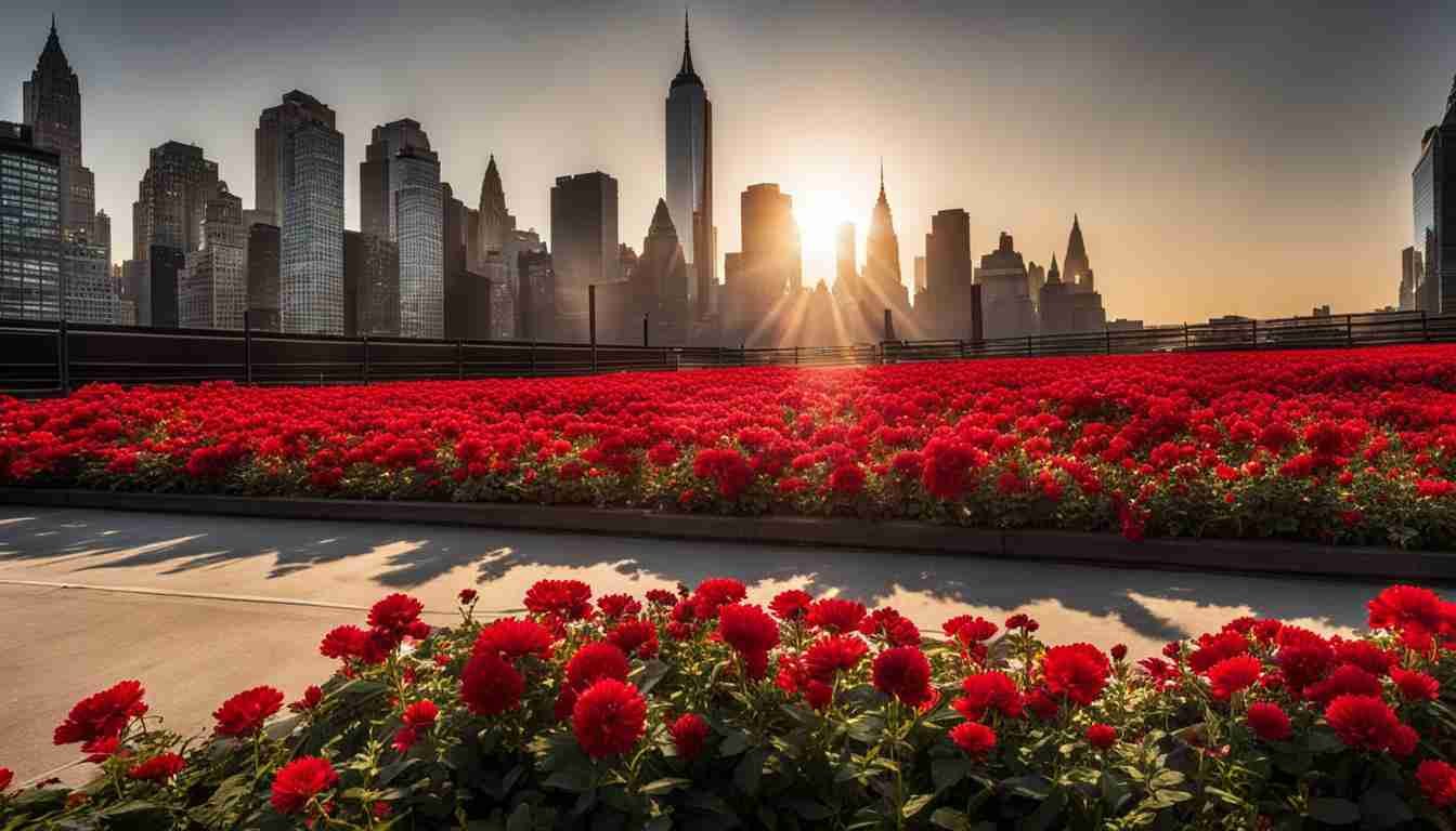 Red Flowers in New York