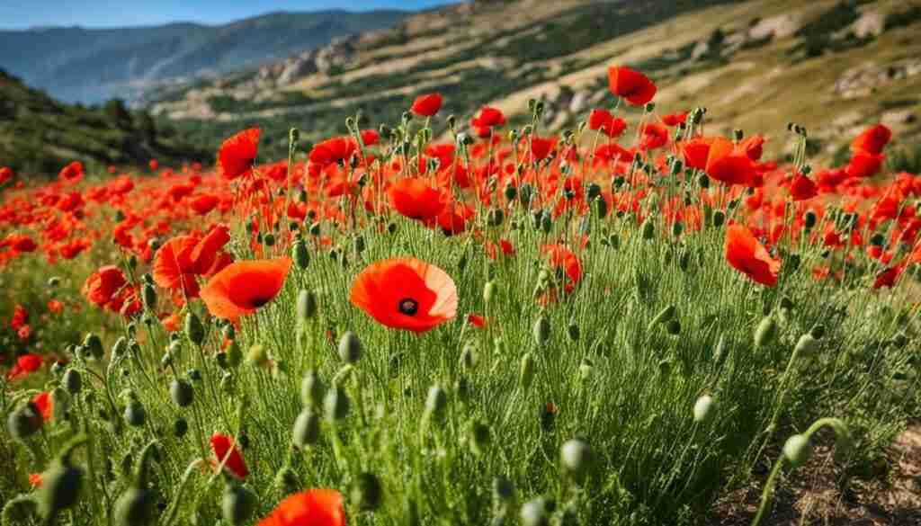 Red Flowers in Turkey