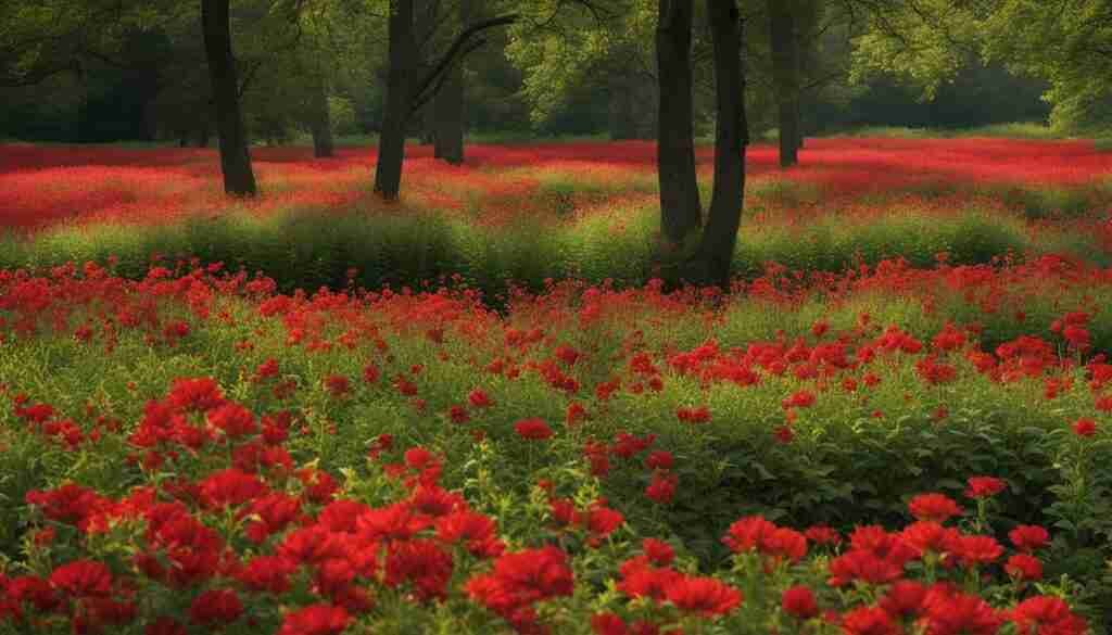 Red Flowers in Ohio