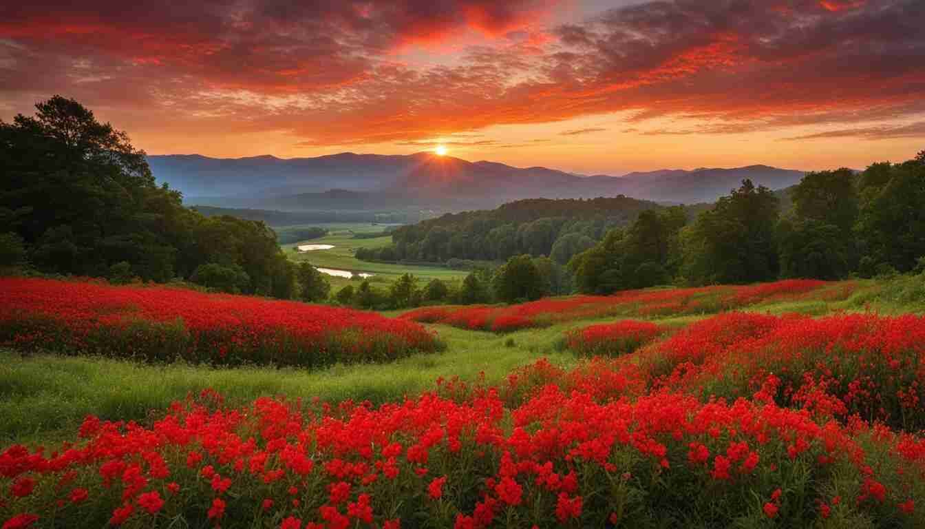 Red Flowers in Tennessee