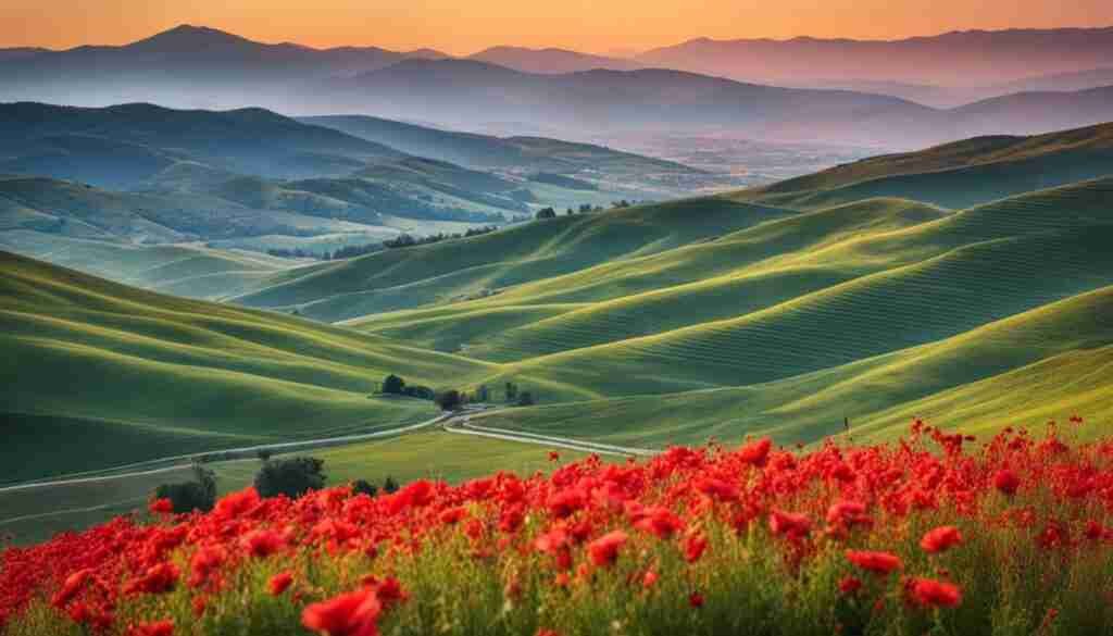 Red Flowers in North Macedonia