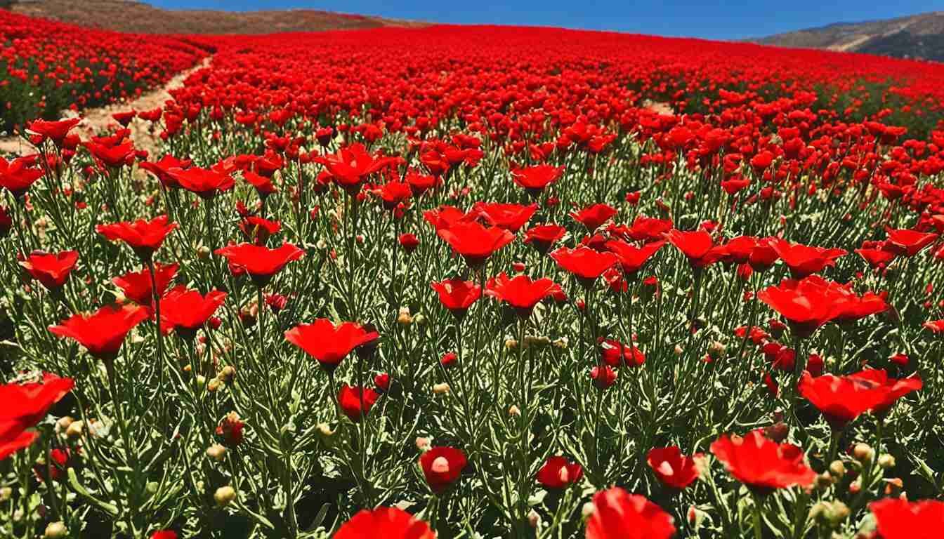 Red Flowers in North Cyprus