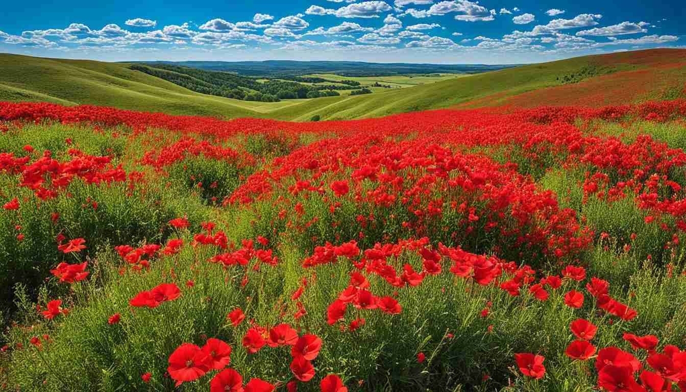 Red Flowers in Oklahoma