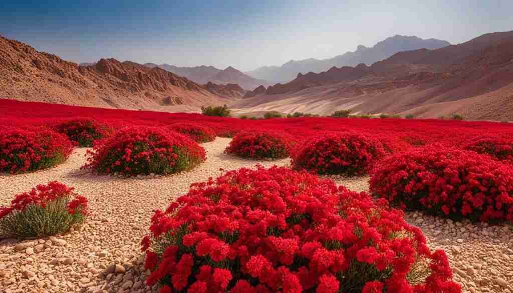 Red Flowers in Oman