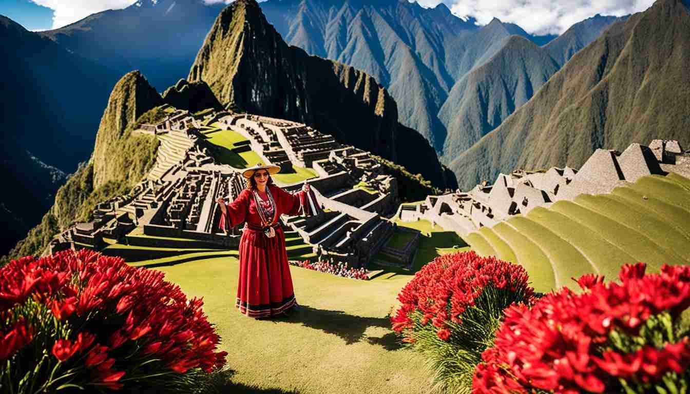 Red Flowers in Peru