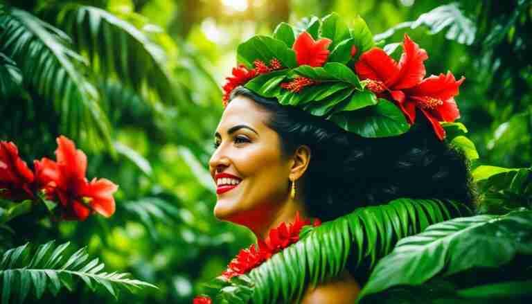 Red Flowers in Samoa