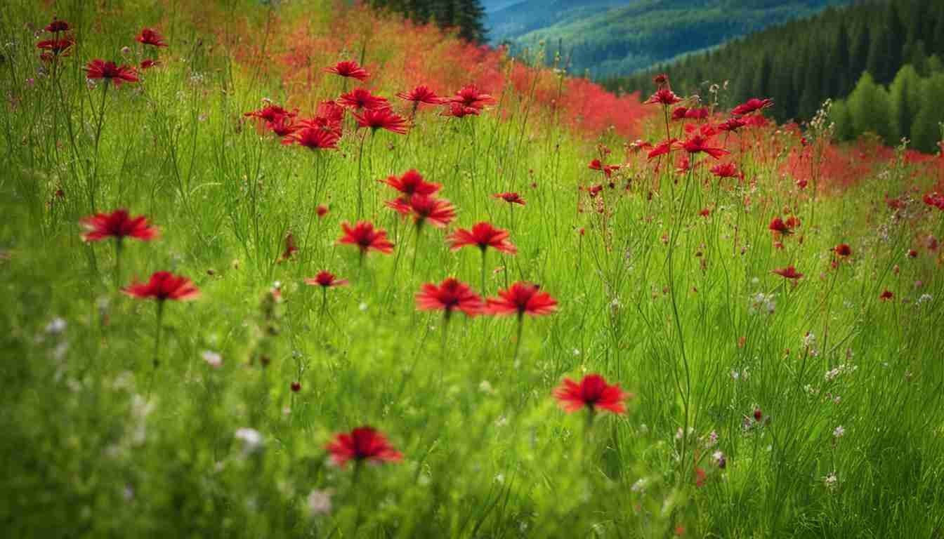 Red Flowers in Vermont